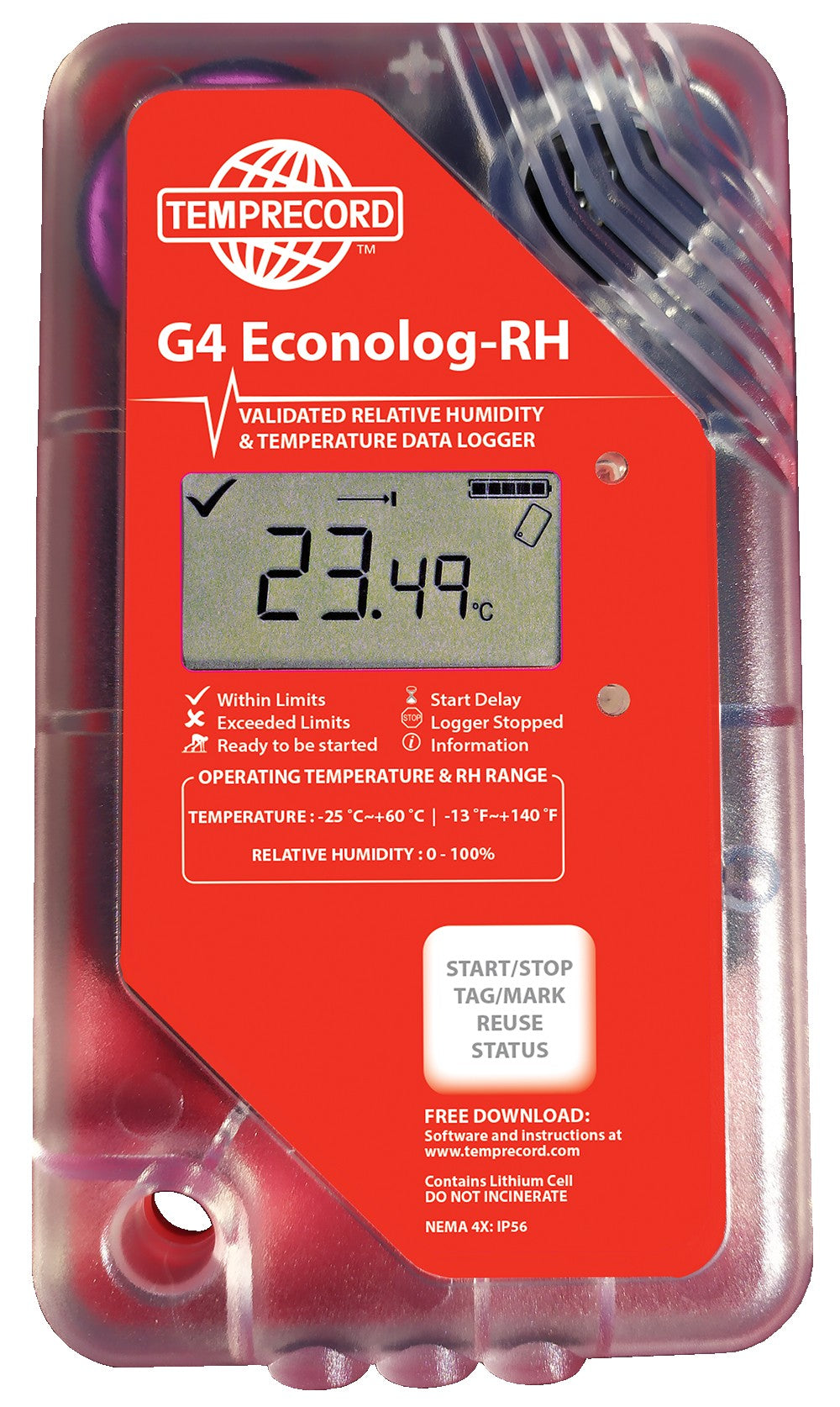 G4 Econolog RH data logger - humidity and temperature monitoring