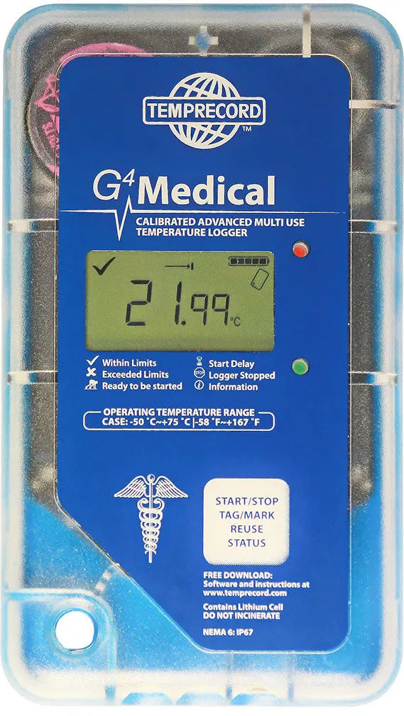 G4 medical data logger - Temprecord - 2 Year calibration