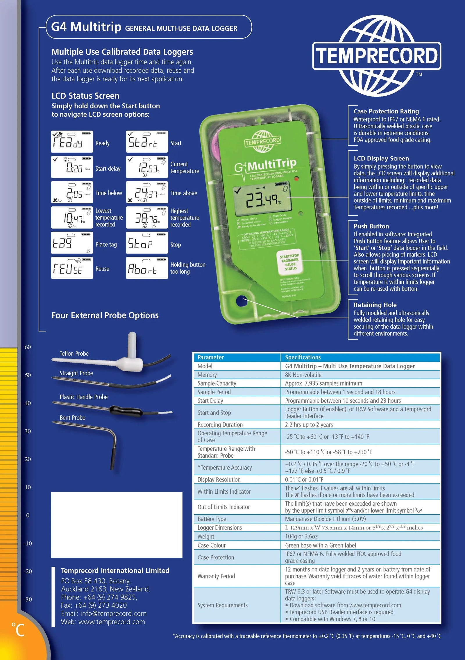 Accurate Easy Temperature Recording - Online data logger store